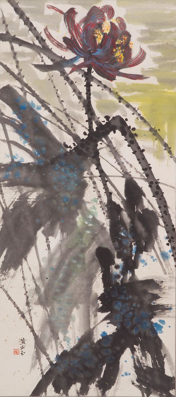 Bonhams : Huang Yongyu (Born 1924) Lotus