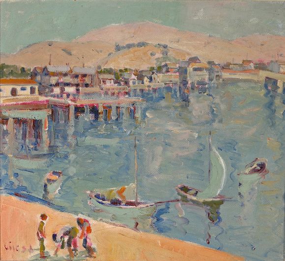 Bonhams : Selden Connor Gile (1877-1947) Beach Lagoon, 1936; Study of a ...