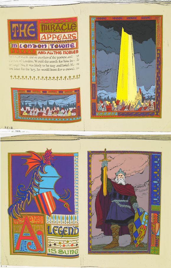 Bonhams : Two Walt Disney celluloids from The Sword in the Stone