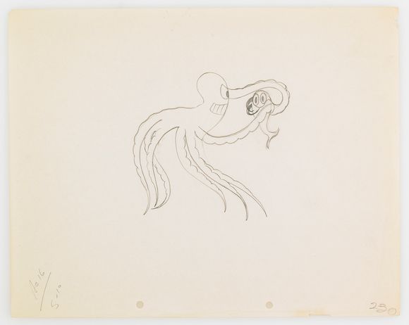 Bonhams : A Walt Disney animation drawing from “Frolicking Fish”