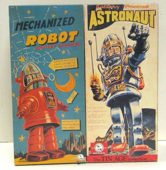 Bonhams : Two reproduction Japanese space toys