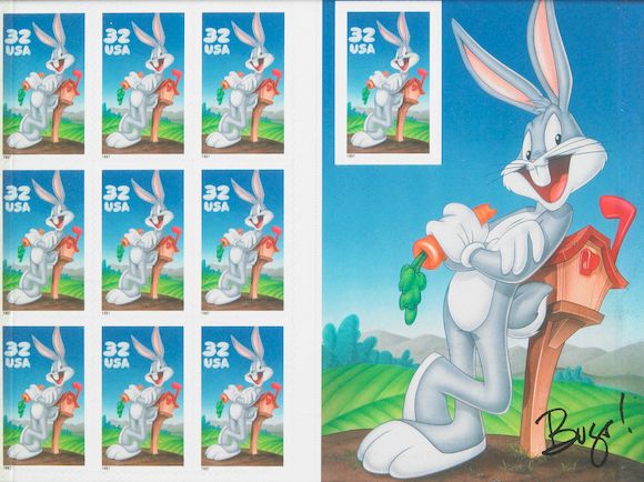 Bonhams : A group of USPS cartoon-themed stamps