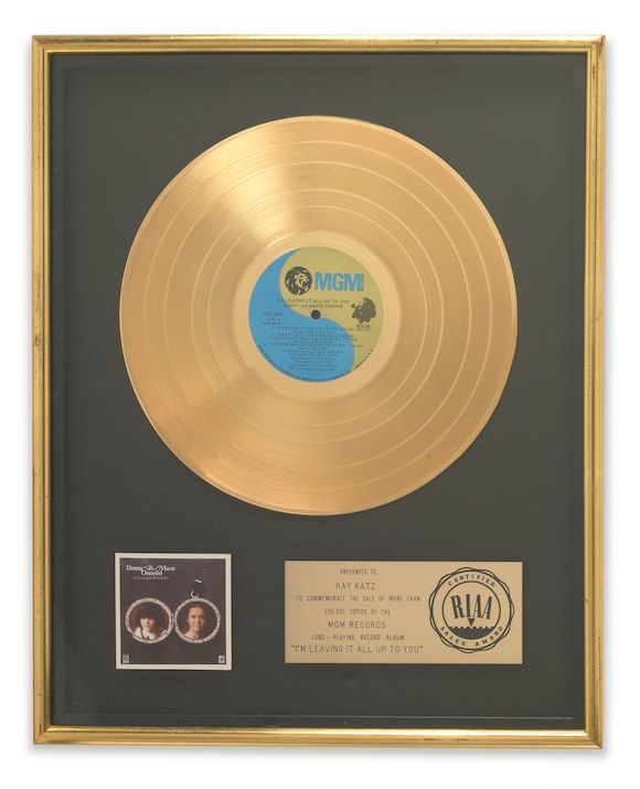 Bonhams : A group of gold records presented to Raymond Katz