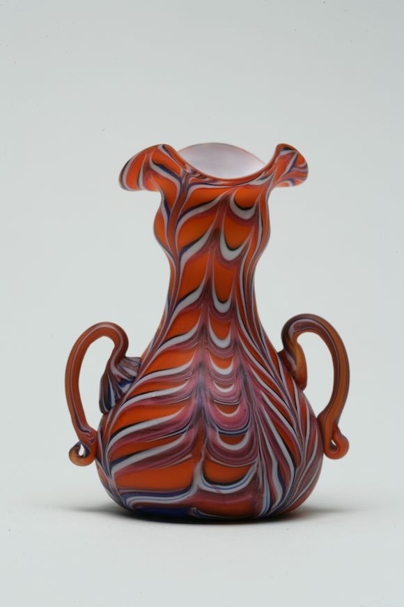 Bonhams : A Fratelli Toso Fenice glass two-handled vase