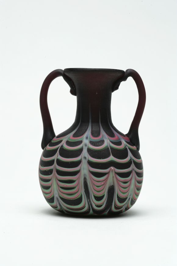 Bonhams : A Fratelli Toso Fenice glass two-handled vase