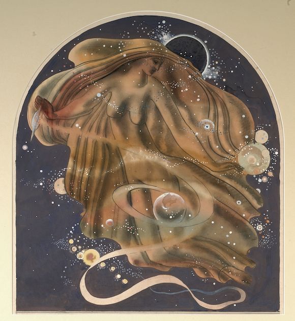 Bonhams : Millard Sheets (1907-1989) Mural Design, Muse of the Heavens ...