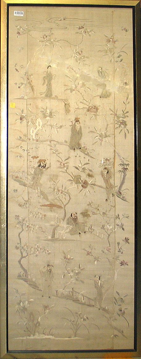 Bonhams : An embroidered silk banner