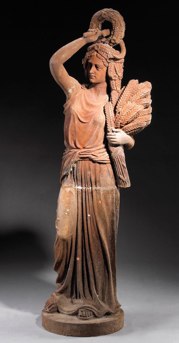 Bonhams : A cast iron figure of Ceres