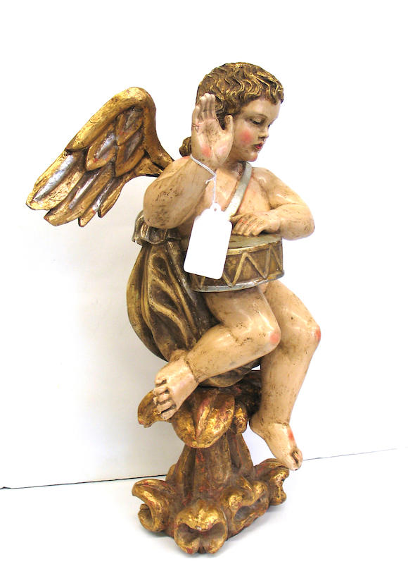 Bonhams A Spanish Colonial Style Polychrome Carved Wood Figure Of An