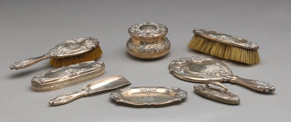 Bonhams : Sterling and Sterling Mounted Lady's Partial Dressing Table ...