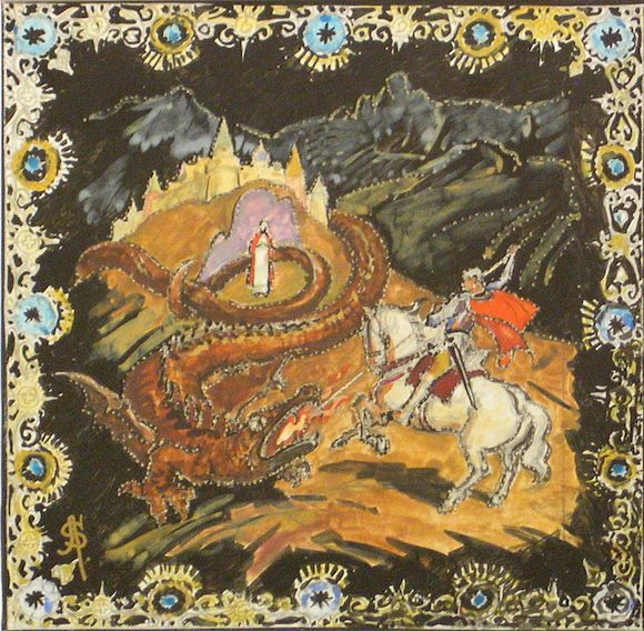 Bonhams : Anatolio Sokoloff (Russian, 1891-1971) St. George and the ...
