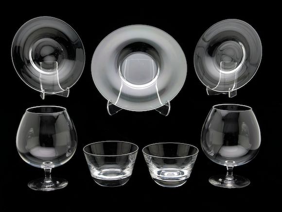 Bonhams : A collection of Steuben clear glass stemware and bar ware