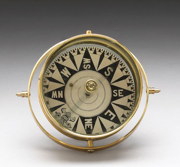 Bonhams : A brass ships tell-tale compass from the Annie M Reid '1892 ...