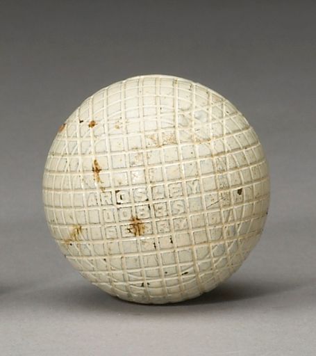 Bonhams : A John Dunn Remade gutta-percha golf ball, circa 1897,
