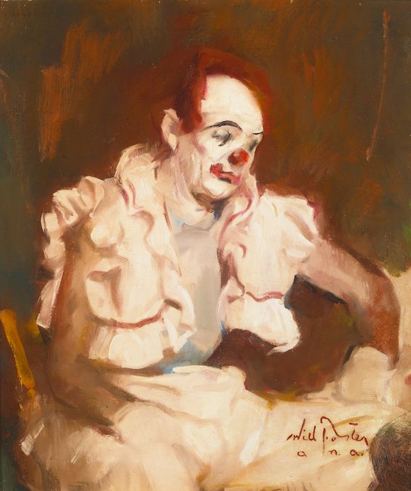 Bonhams : William Frederick Foster (American, 1883-1953) Clown Posed by ...