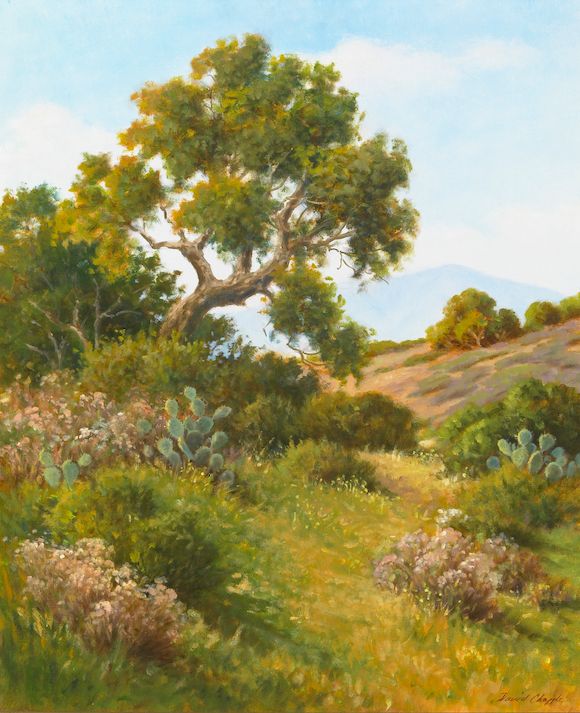 Bonhams : David Chapple (American, b.1947) Buckwheat and Cactus 24 x 20in