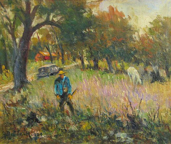 Bonhams : Anthony Dattilo Rubbo (Australian, 1870-1955) A tourist 10 x 12in