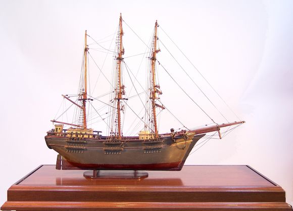 Bonhams : A model of the packet ship F Pendleton of Boston, early 20th ...