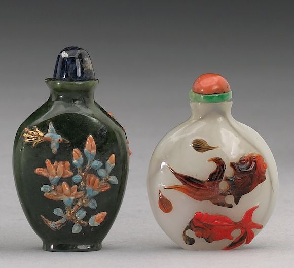 Bonhams : Two snuff bottles 19th Century