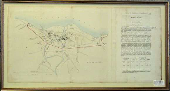 Bonhams : Hensall, J.: Musselburgh 1832, a survey map, showing the golf ...