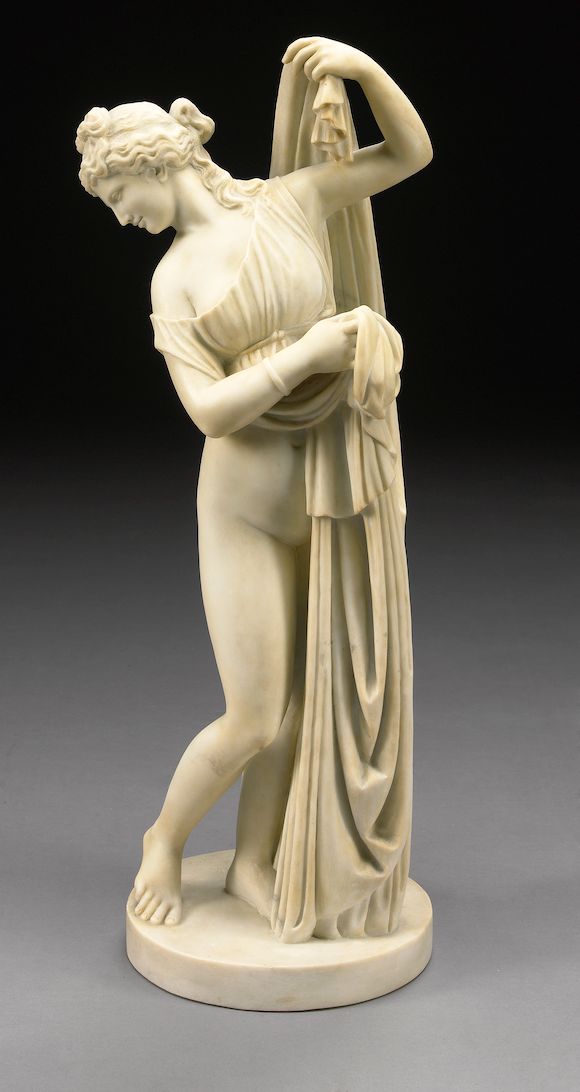Bonhams : An Italian carved marble figure of the Callipygian Venus