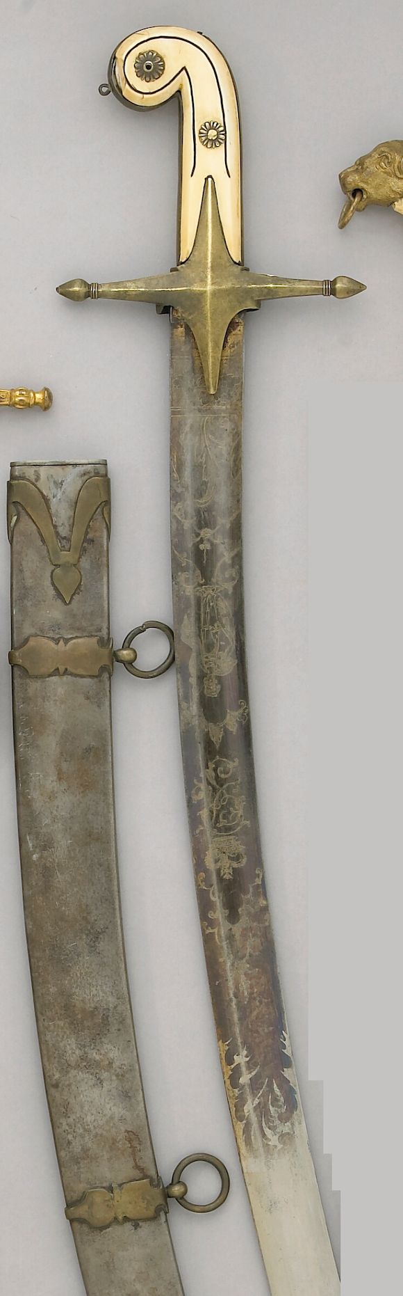 Bonhams : An English mameluke hilted officer's saber by Cooper & Banks