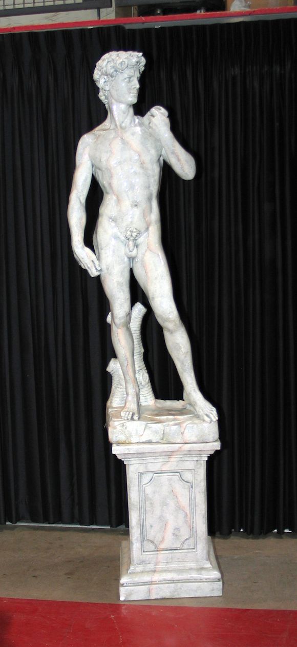 Bonhams : A Contemporary faux marbleized and glazed fiberglass figure ...