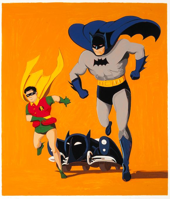 Bonhams : Mel Ramos Batman, Robin and Batmobile;