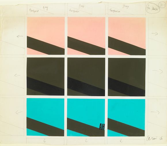 Bonhams : Eugenio Carmi (Italian, born 1920) Color Studies for Rudi Gernreich, 1966: D1, D2, D3 ...