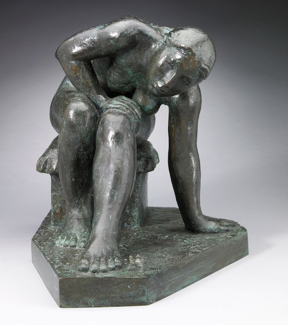 Bonhams : Felipe Castañeda (Mexican, born 1933) Mujer Apoyándose, 2000 ...