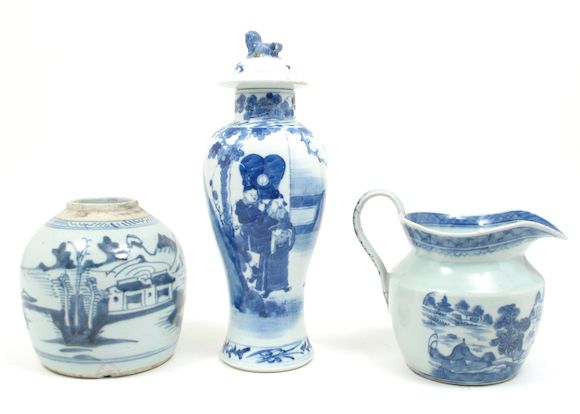 Bonhams : A grouping of blue and white Chinese 'Canton' table articles