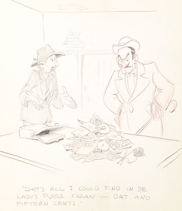 Bonhams : Carl Barks - Original Artwork for Cartoon Pencil Drawing