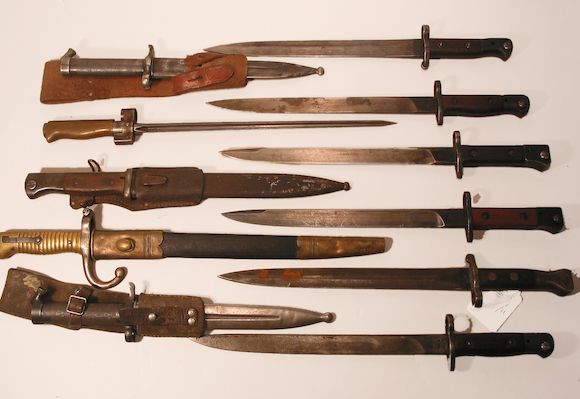 Bonhams : A lot of eleven European bayonets