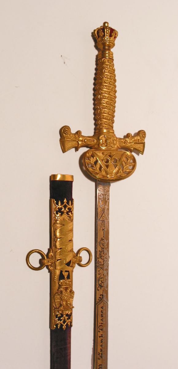 Bonhams : A scarce Scottish Rite fraternal sword for a 33rd Degree Mason