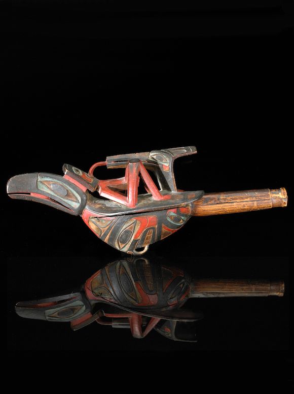 Bonhams : A fine Northwest Coast raven rattle