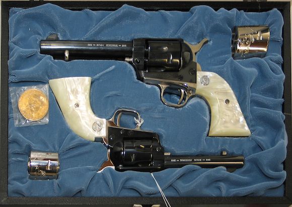 Bonhams : A cased Colt Nevada Statehood Centennial set of single action ...
