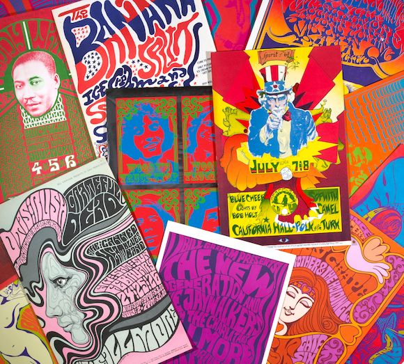 Bonhams : A group of psychedelic rock concert posters, 1960s