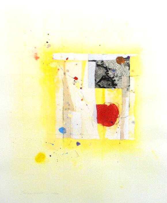 Bonhams : Barbara Weldon (American, 20th century) Yellow Grid/Yellow ...