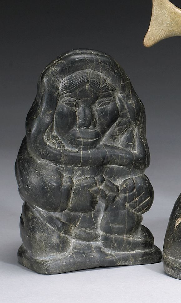 Bonhams : An Inuit soapstone sculpture, ivory miniatures and literature