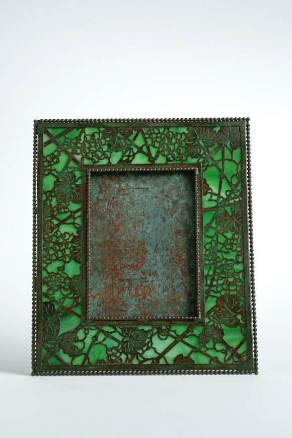 Bonhams : A Tiffany Studios patinated-bronze Grapevine picture frame