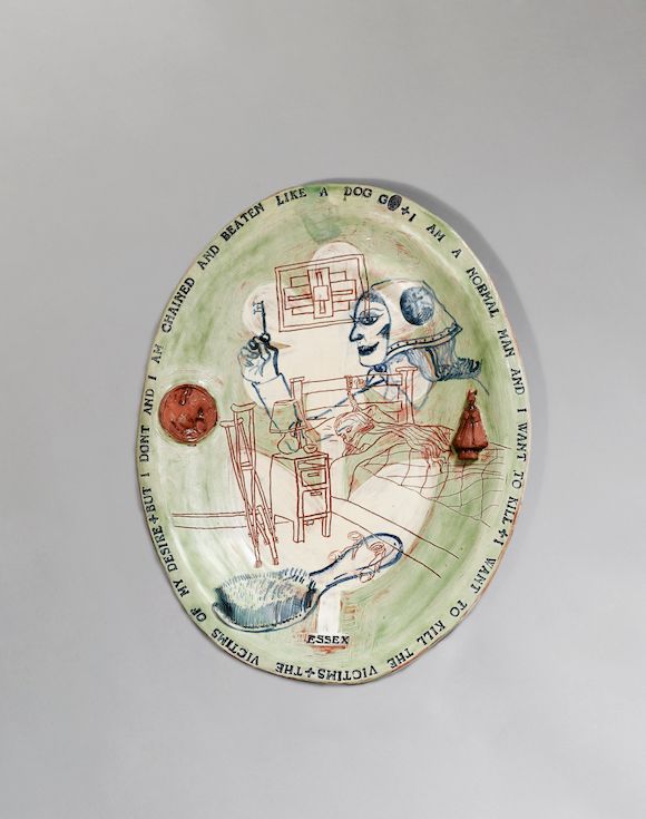 Bonhams : Grayson Perry (British, b.1960) an oval Platter, circa 1984 ...