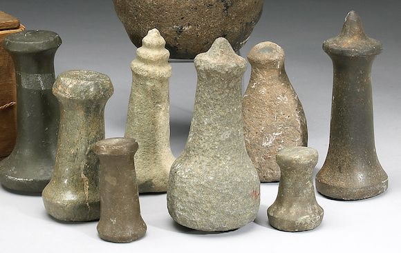 Bonhams : Eight Coast Salish stone pestles