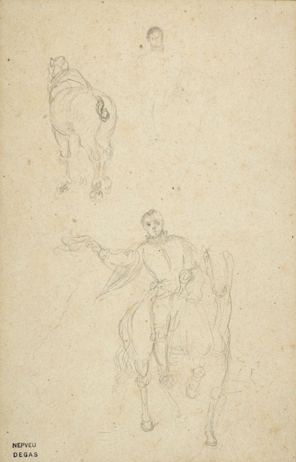 Bonhams : Attributed to Edgar Degas (French, 1834-1917) Equestrian ...
