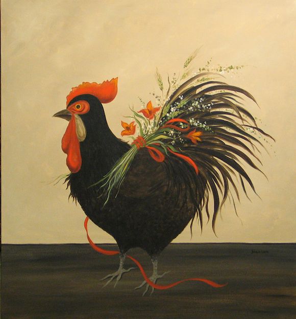 Bonhams : Jack Johannson Rooster 50 x 46in