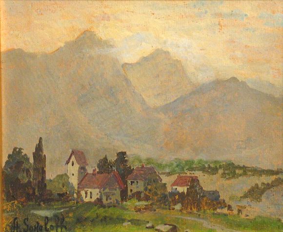 Bonhams : Anatolio Sokoloff (Russian, 1891-1971) Feldkirch sight 6 x 7 ...