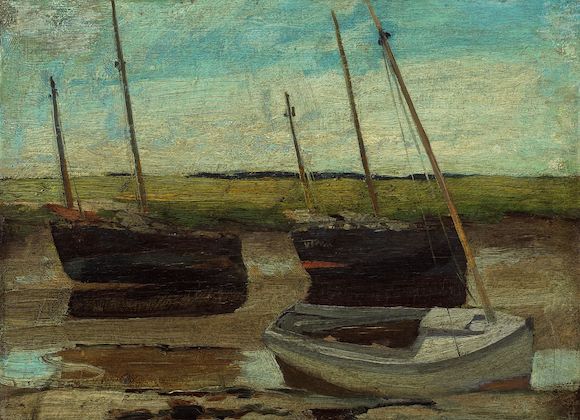 Bonhams : Charles Rollo Peters (American, 1862-1928) Breton Boats 10 1/ ...