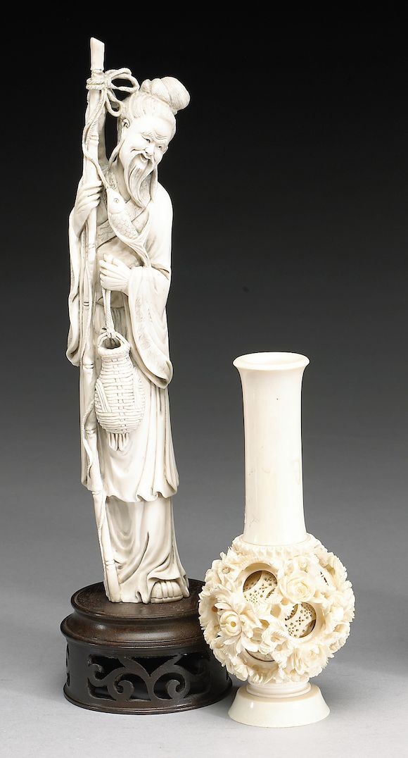 Bonhams : Two ivory carvings
