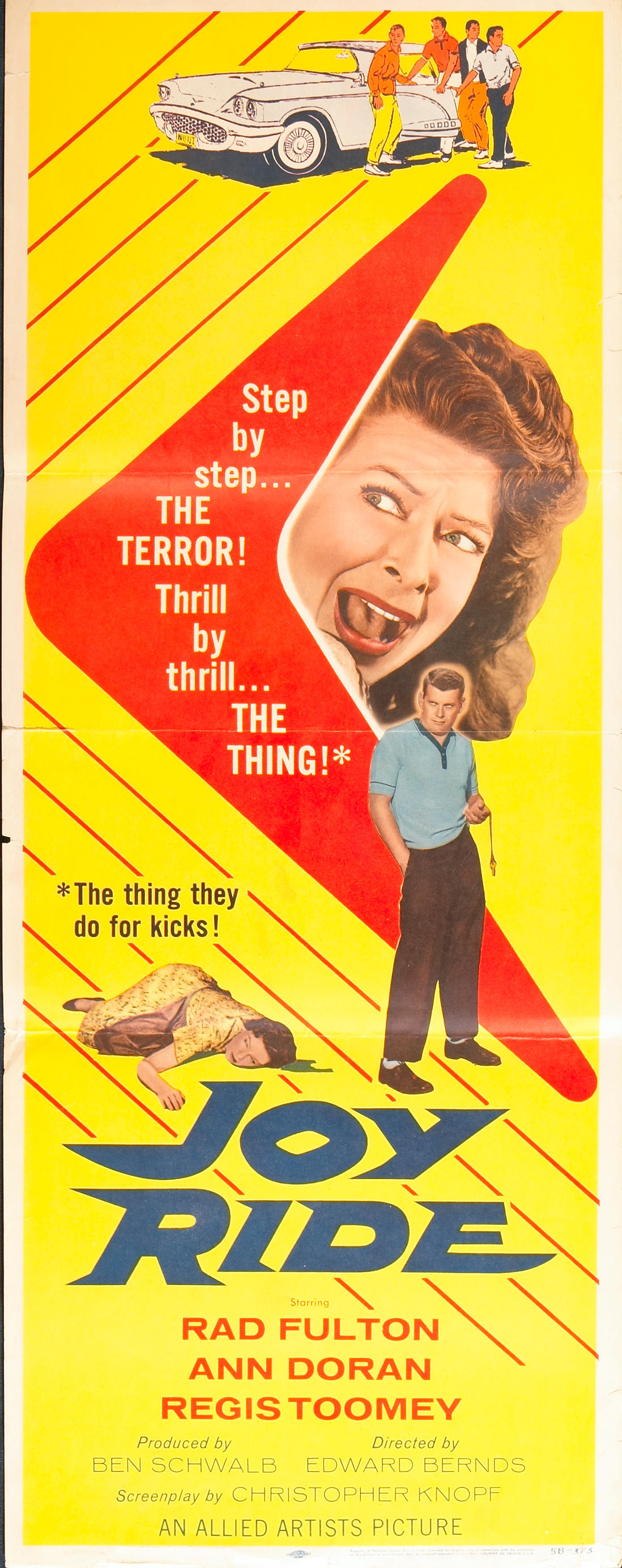 Bonhams Cars : A "Joy Ride" movie poster, 1958,