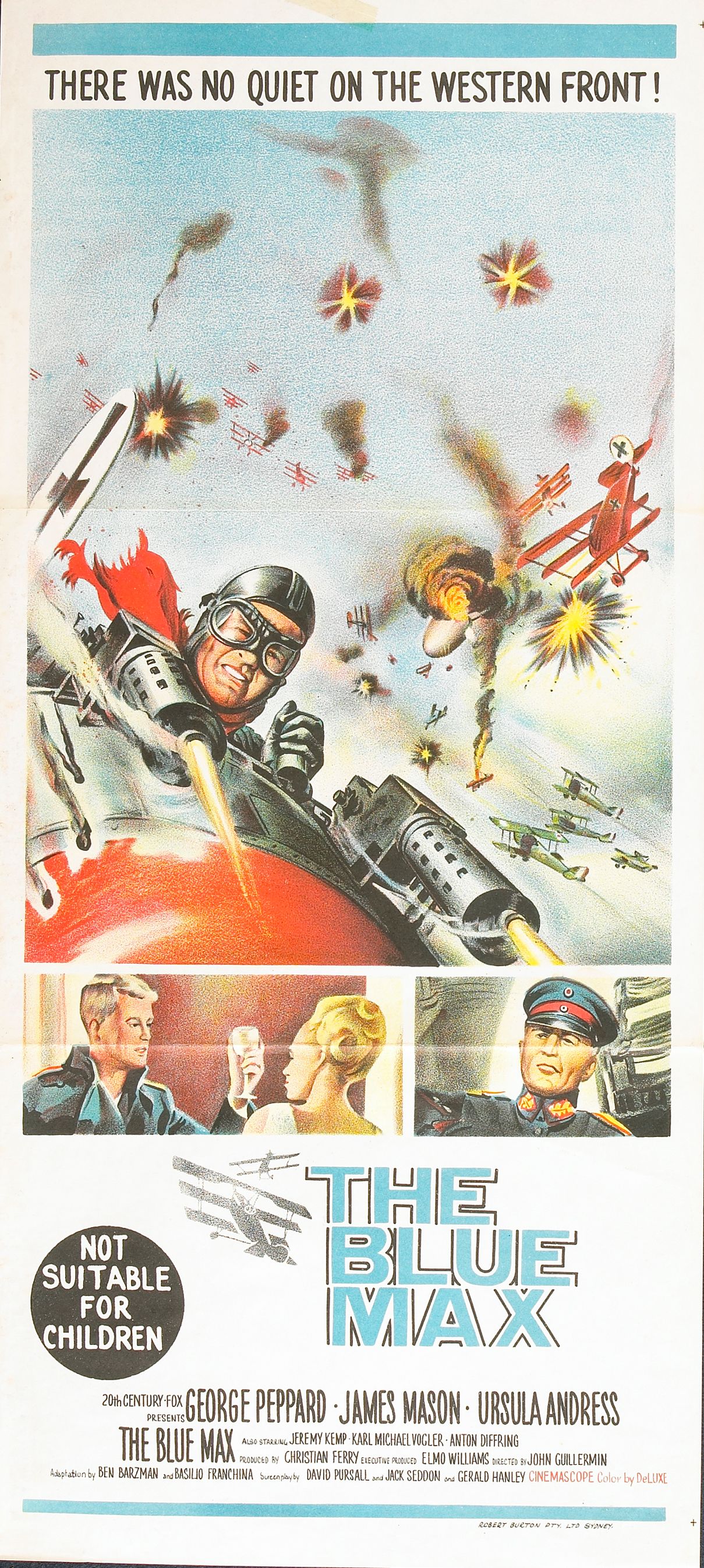 Bonhams Cars : A "The Blue Max" movie poster, 1966,