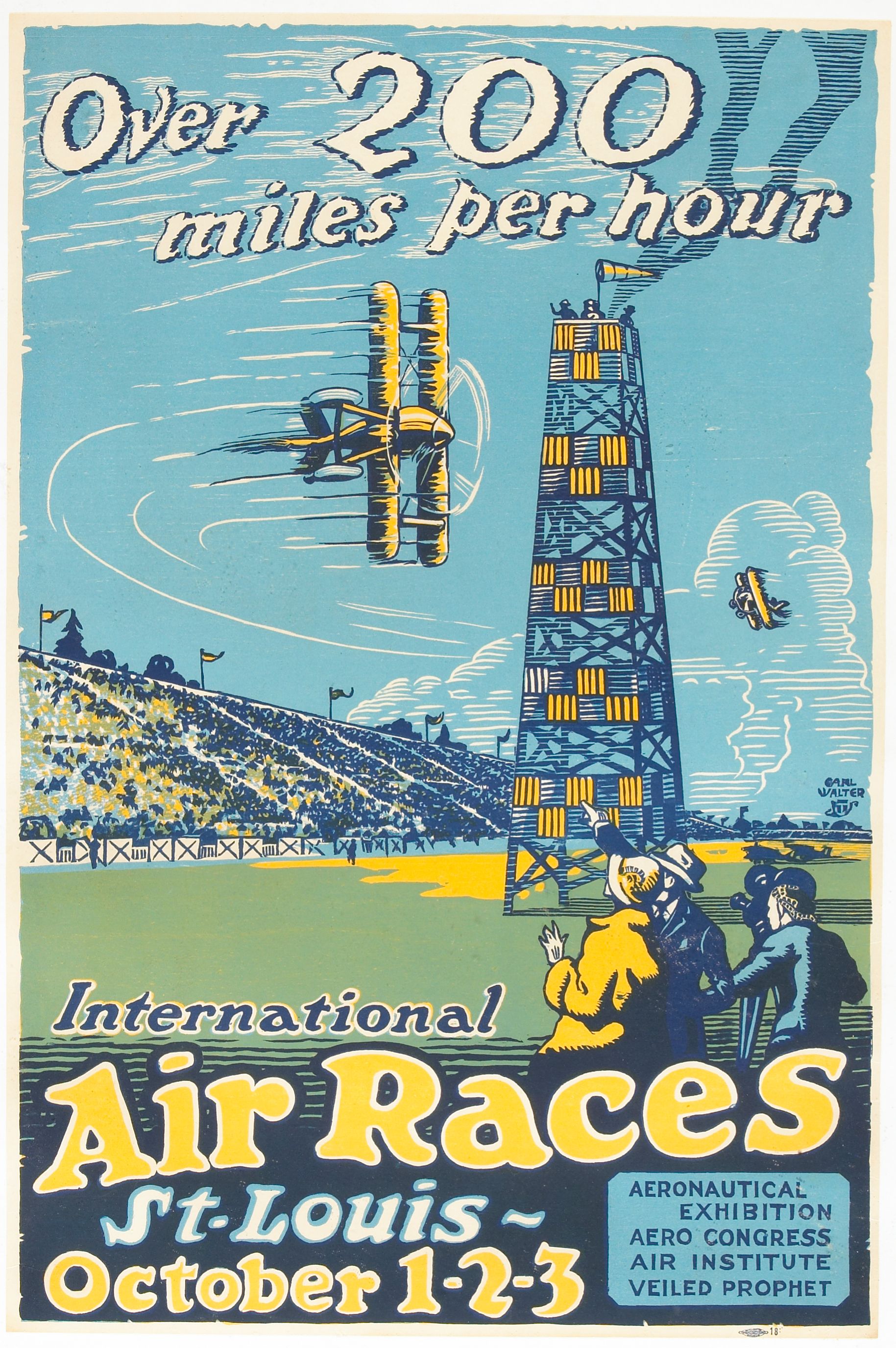Bonhams Cars : A St. Louis International Air Race poster, after Carl ...